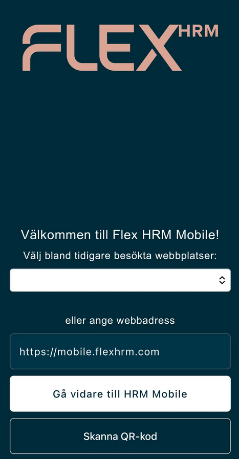 Inloggning i Flex HRM