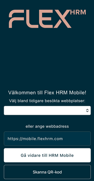 Inloggning i Flex HRM