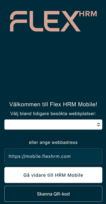 Inloggning i Flex HRM